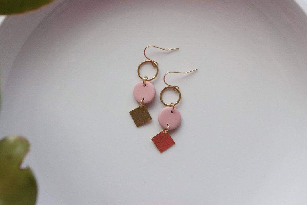 Polymer Clay, Stainless Steel, Earrings, Handmade, Gifts for Her. - Etsy