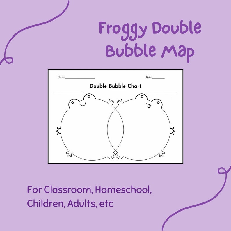 Cute Graphic Organizer for School, Homework, Daily Life and More Frog ...