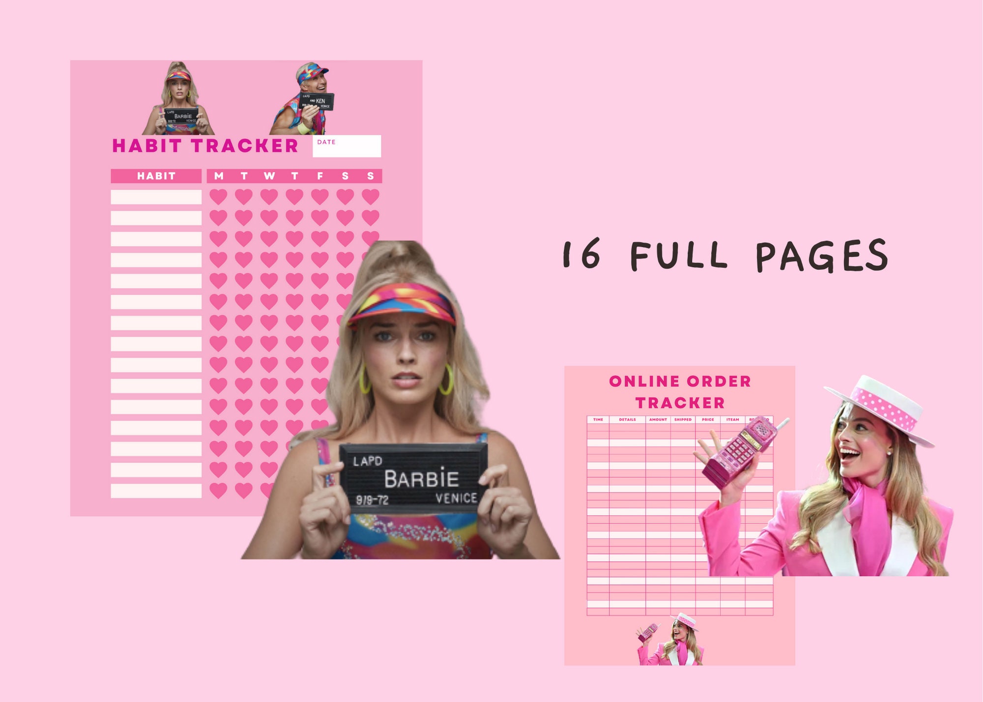 Barbie Inspired Digital Planner | for School, Work, Home, and More - Etsy