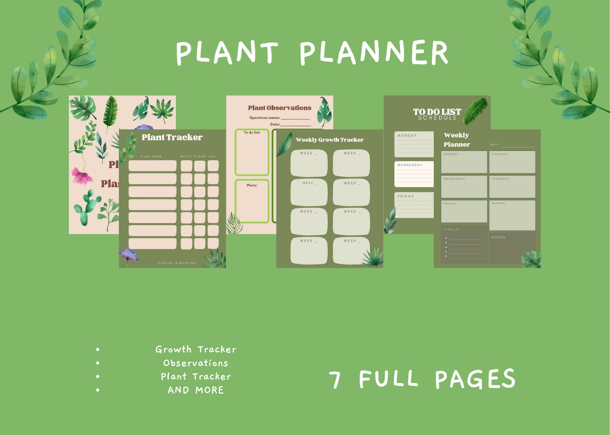Plant Planner - Digital/printable Planner Keeping Track of Plants - Etsy