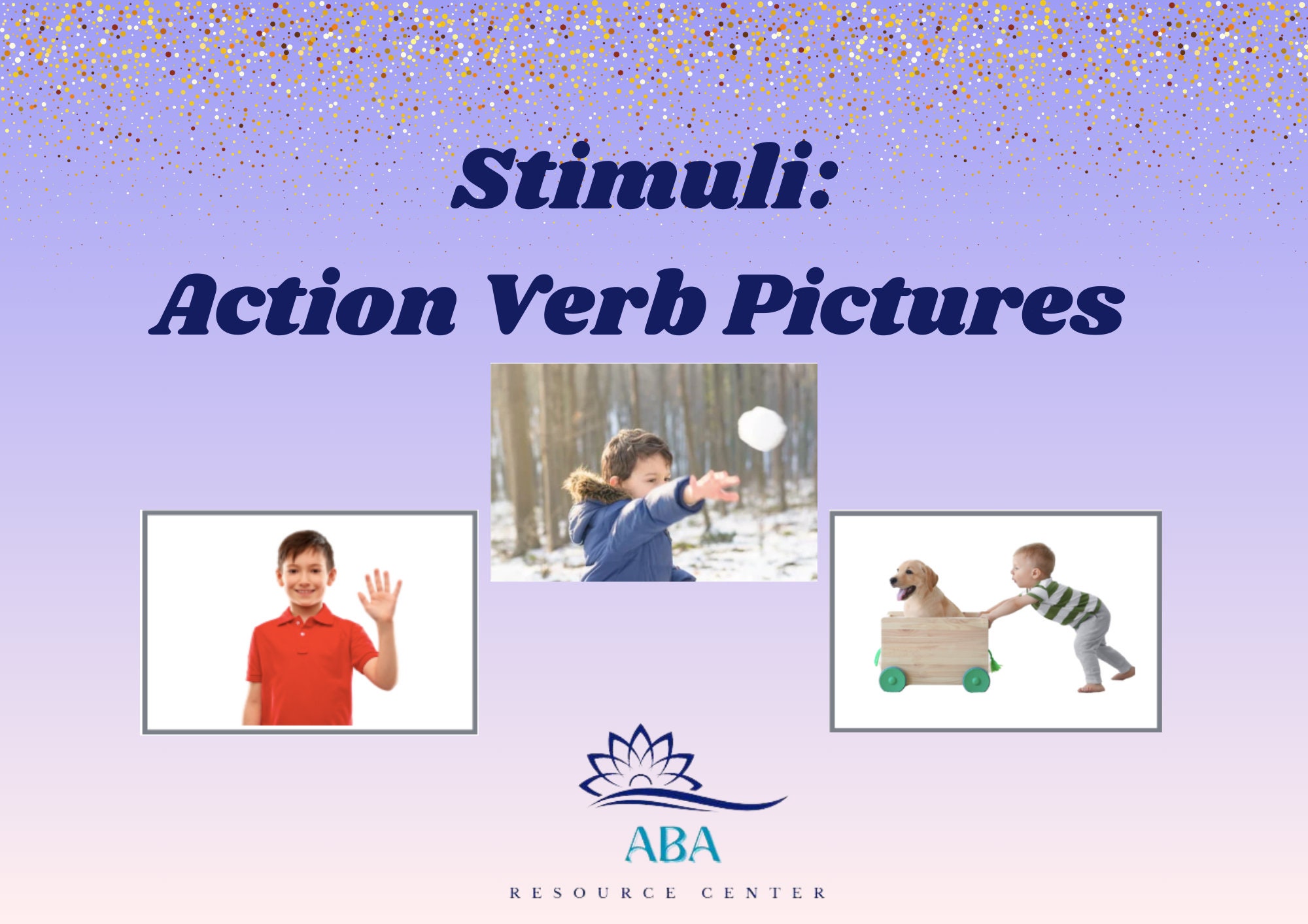 ABA Stimuli: Verbs/actions Flashcards - Etsy
