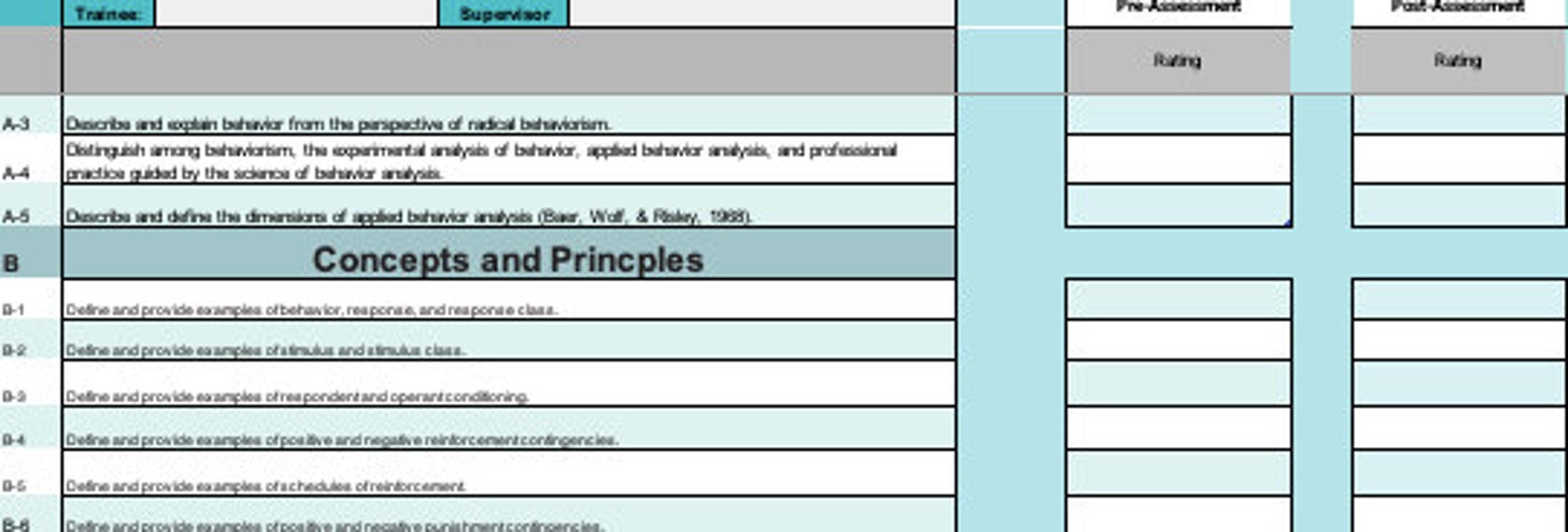 BCBA Task List Competency Tracking - Etsy