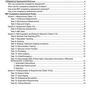Registered Behavior Technician (RBT) Competency Assessment Study Guide ...