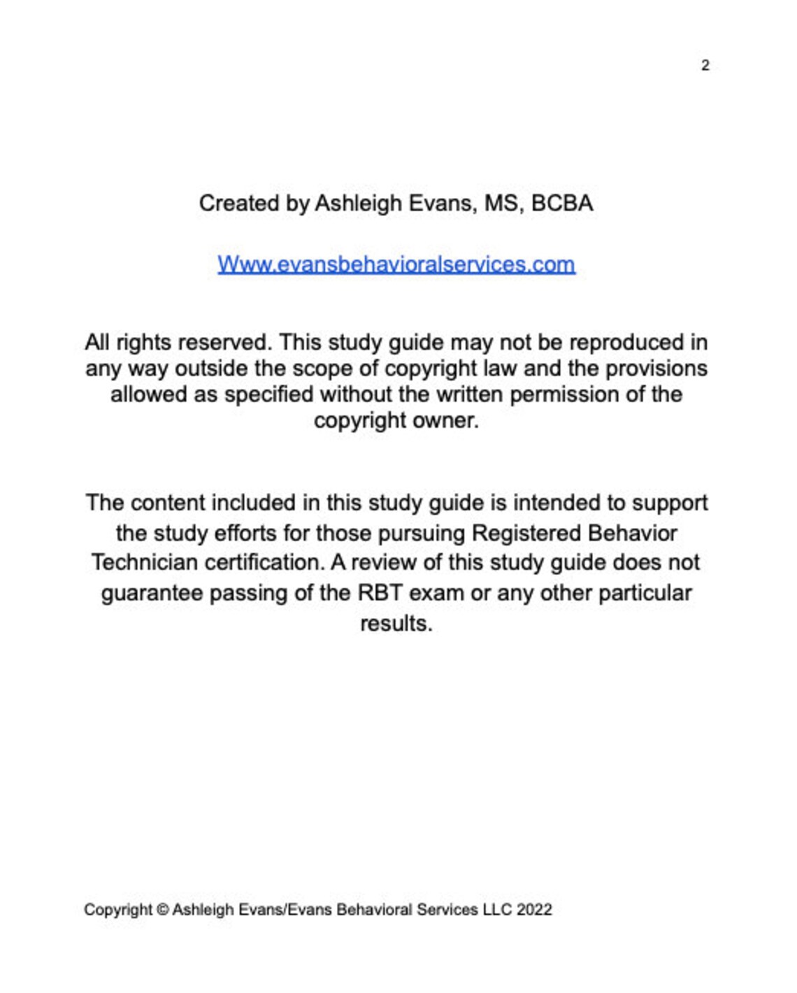 RBT Study Guide 2nd Edition; BACB - Etsy