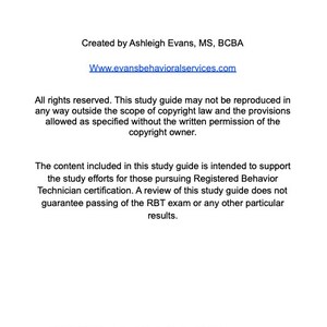 RBT Study Guide 2nd Edition; BACB - Etsy
