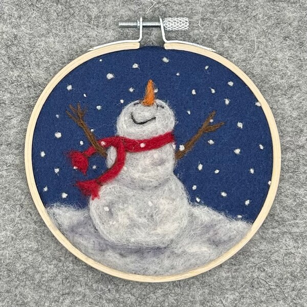 Needle Felt Snowman - Etsy