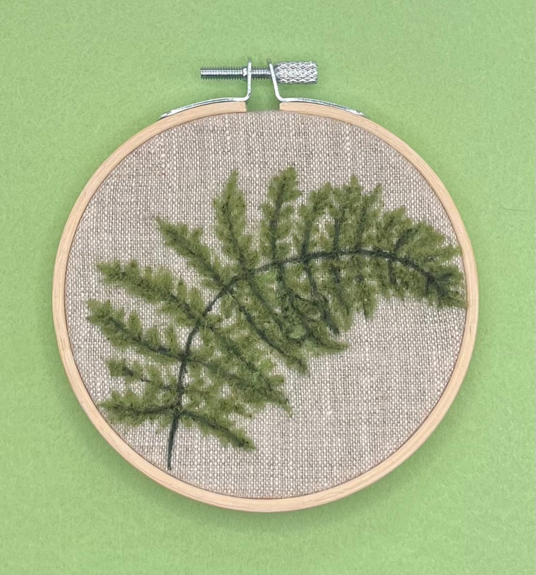 Fern Needle Felted Painting. Nature Wall Art, Botanical Felted Painting ...