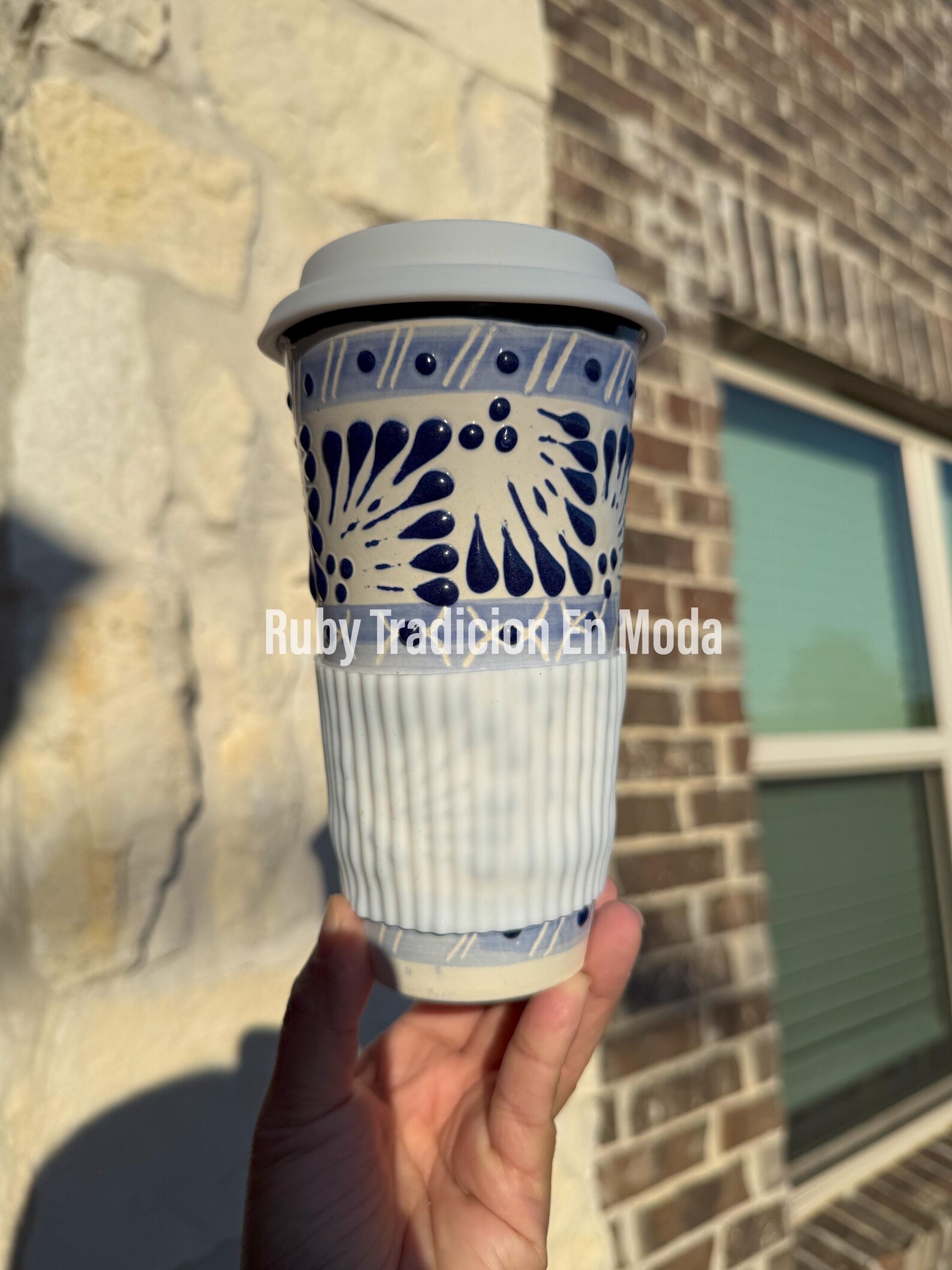 Coffee Thermal / Mexican Coffee Mug/ Ceramic Travel Coffee Mug/talavera ...