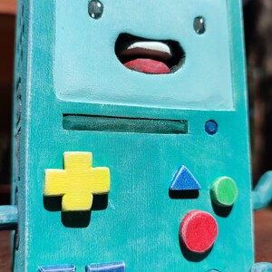 BMO Beemo Phone Stand (handmade Wood Carving - Hand Carved and Painted ...
