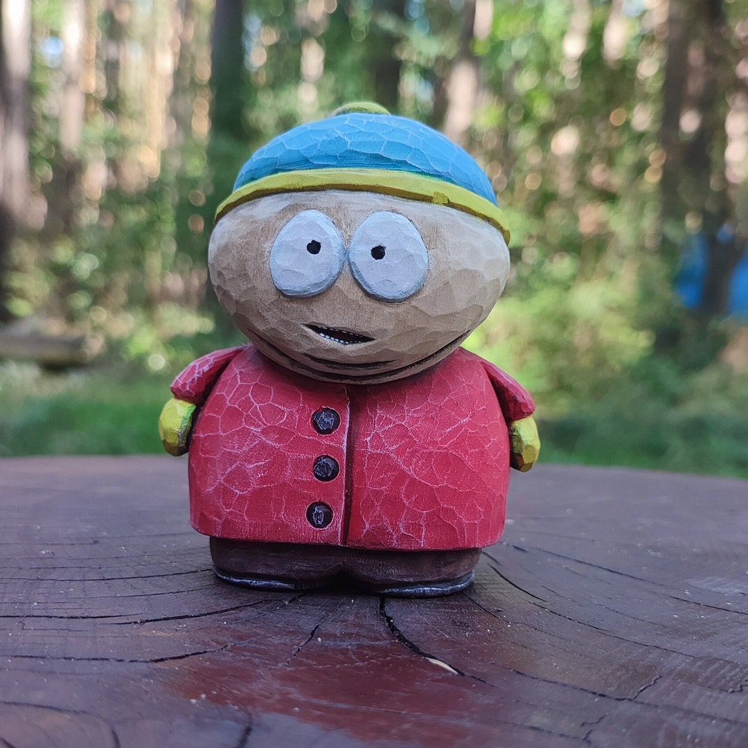 Cartman wood Carving Inspired by South Park Hand Carved and - Etsy
