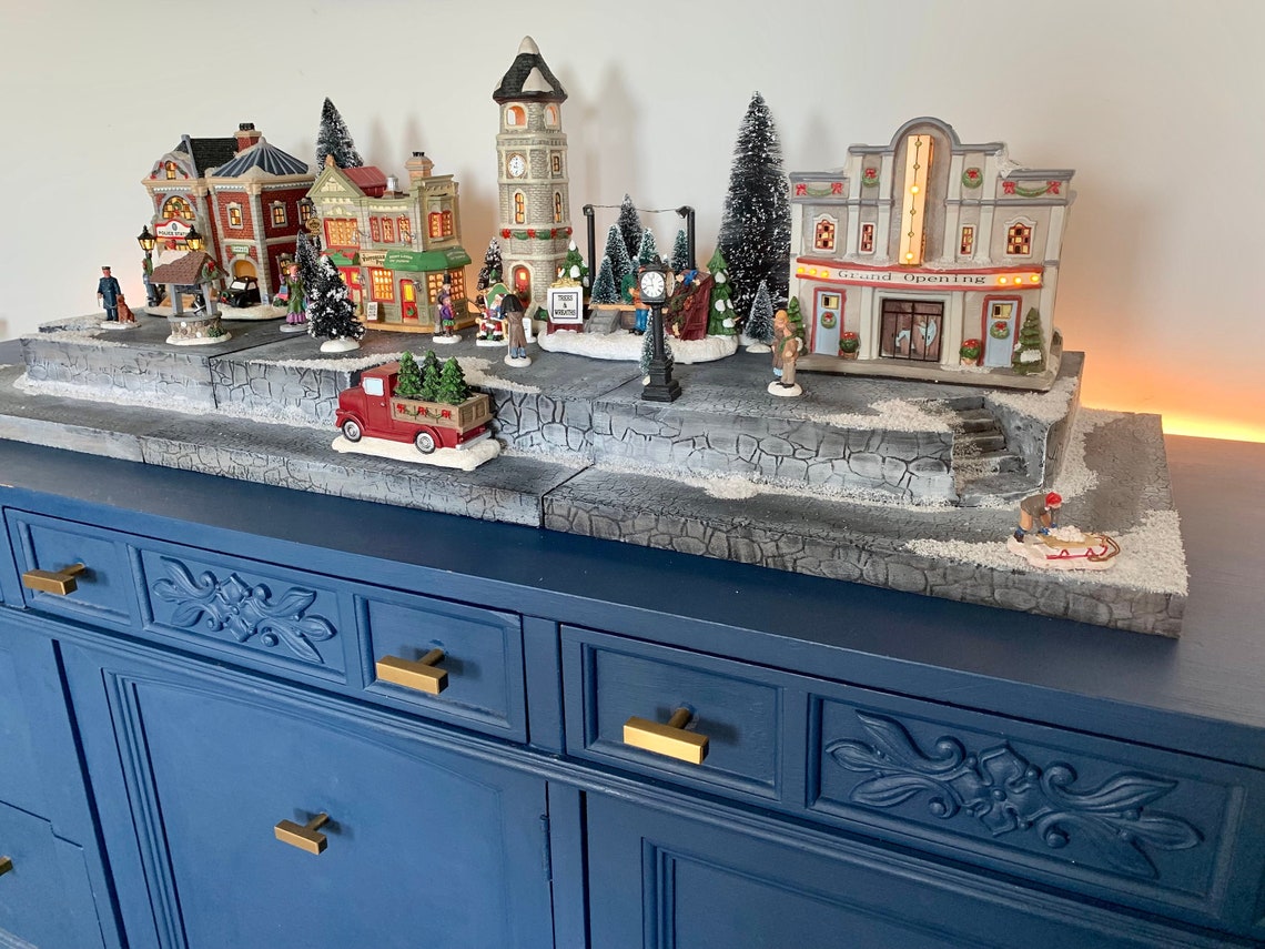 3-piece Christmas Village Display Platform Department 56 Lemax - Etsy