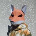 Fox Masks, Low Poly Papercraft DIY Mask, Template Paper Mask Animal ...