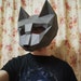 Cat Masks, Low Poly Papercraft DIY Mask, Template Paper Mask Home ...