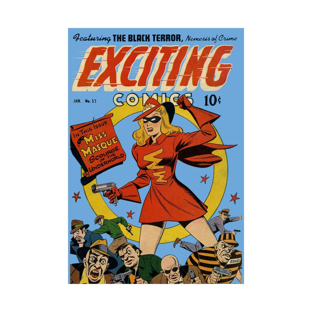 Exciting Comics 53 W/ Miss Masque Poster many Sizes Available - Etsy