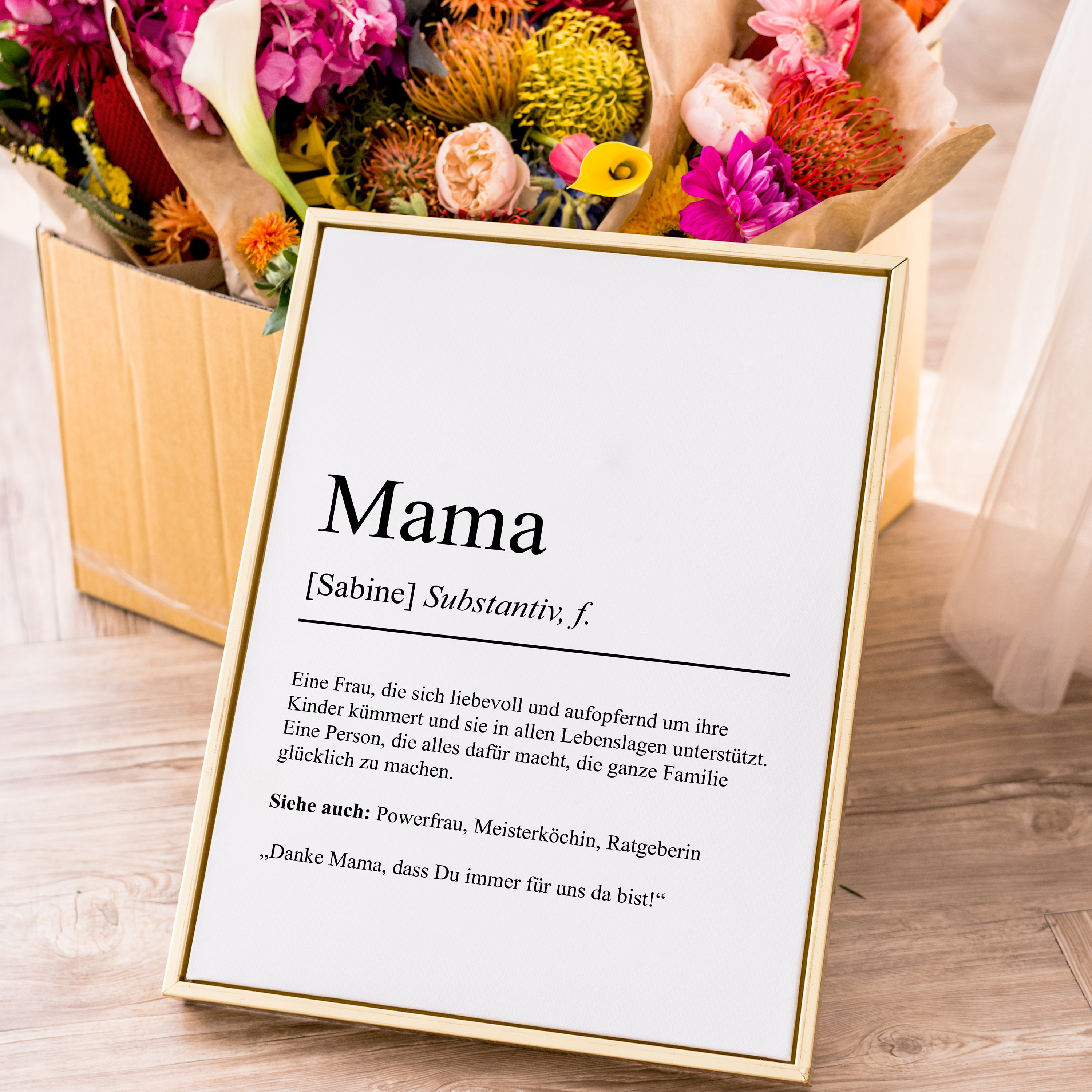 Mama Definition Poster personalisierbar mit Namen Mutter Poster ...