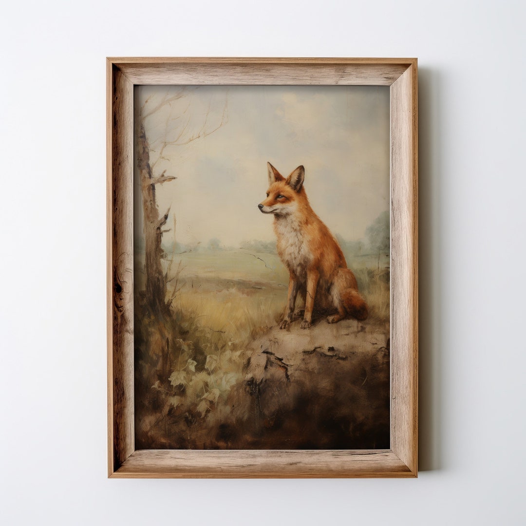 Fuchs Poster Vintage Poster Digitale Wandkunst Poster Wohnung Geschenk ...