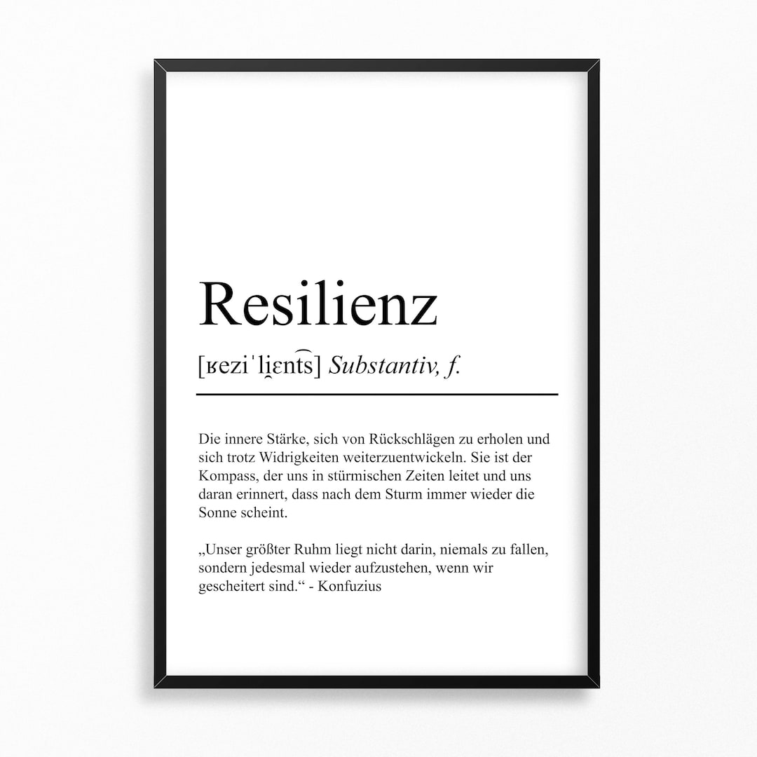 Resilience Definition Poster Emotion Wall Decoration Gift for Her ...