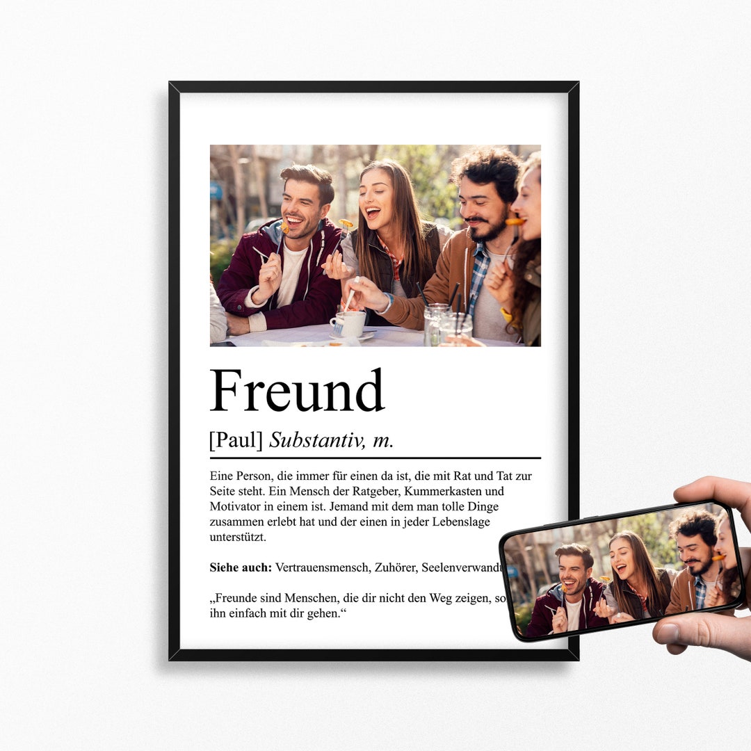 Friend Definition Poster Personalizable With Picture Name Best Friend ...