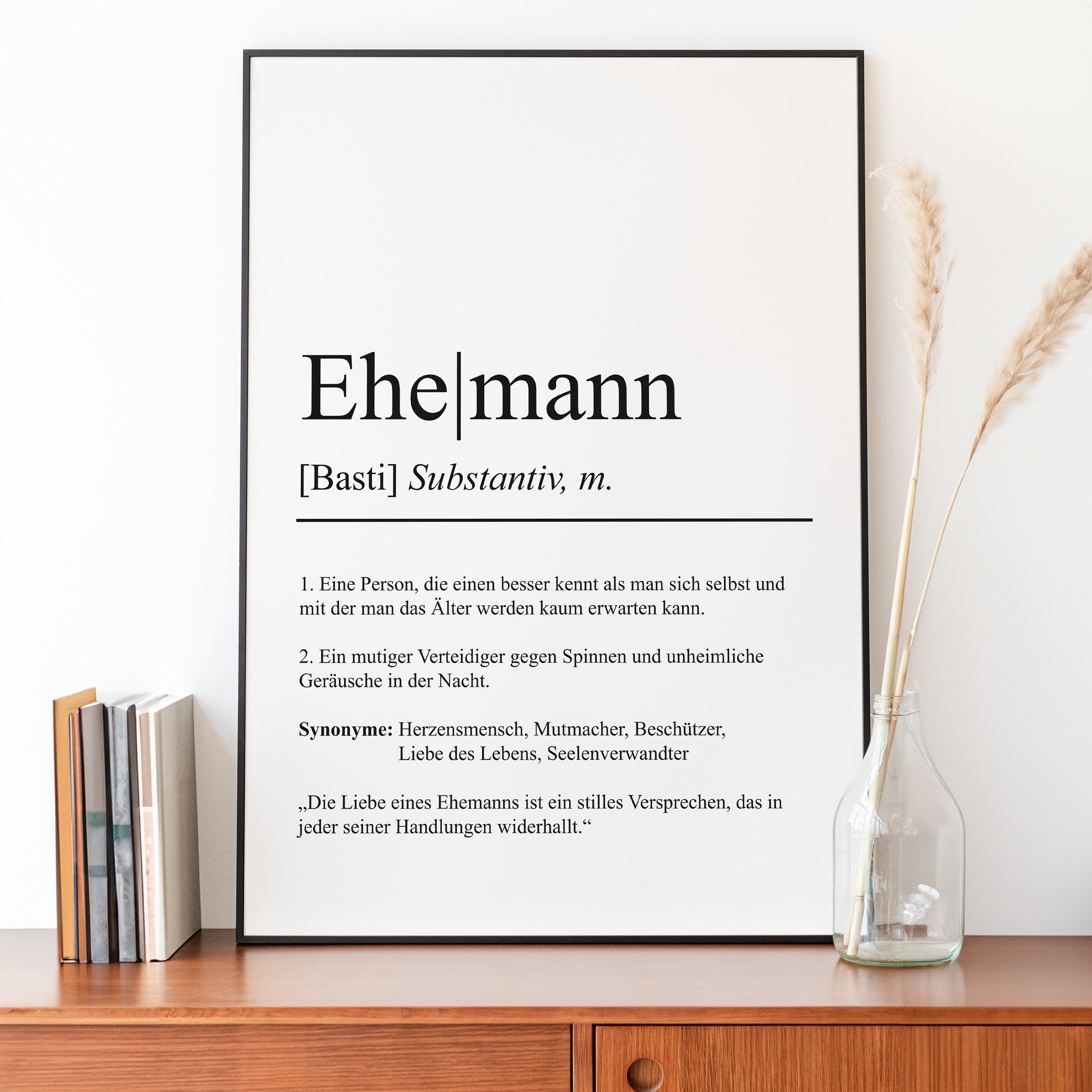 Ehemann Definition Poster personalisierbar mit Namen Poster Geschenk ...