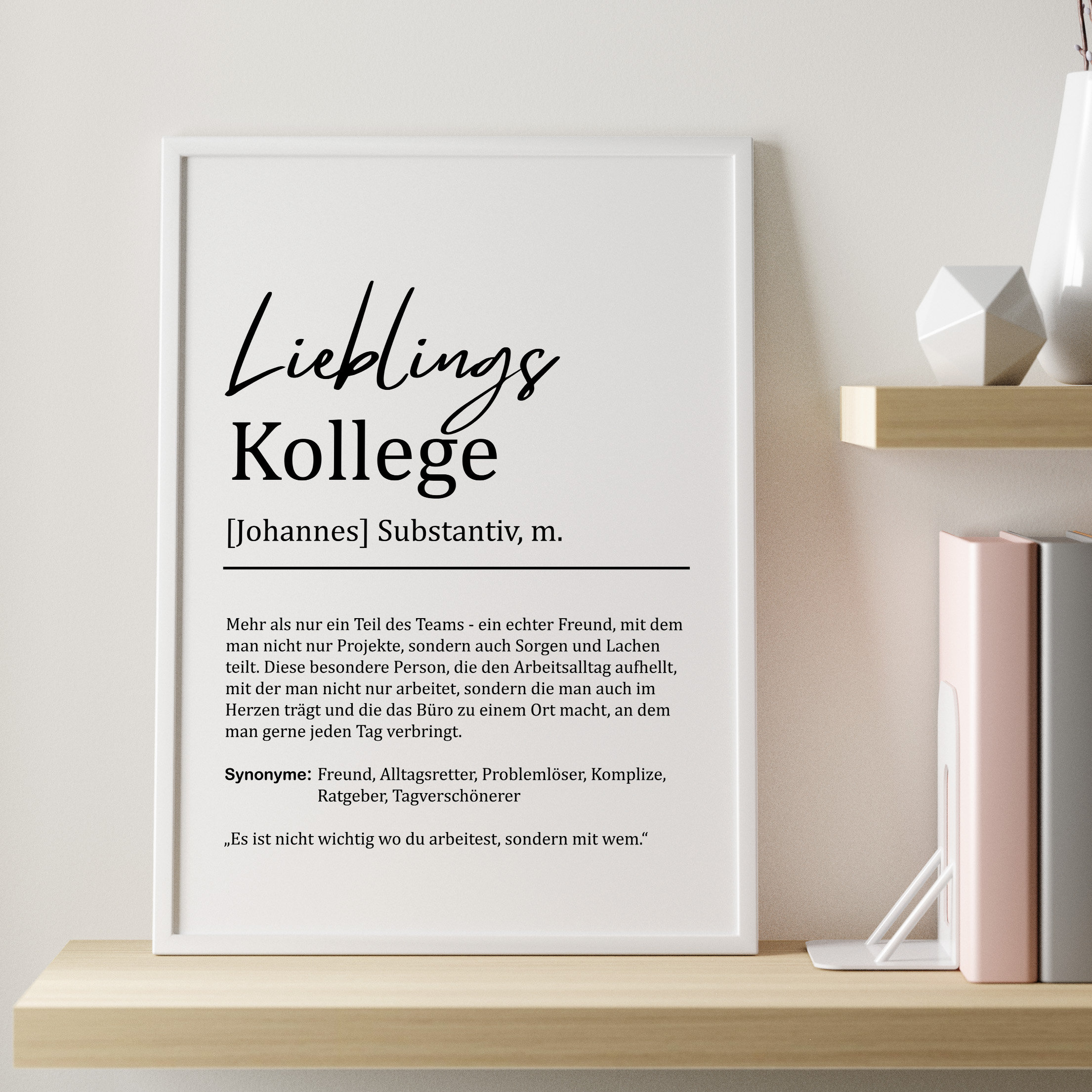 Favorite Colleague Definition Poster Customizable With Name Profession ...