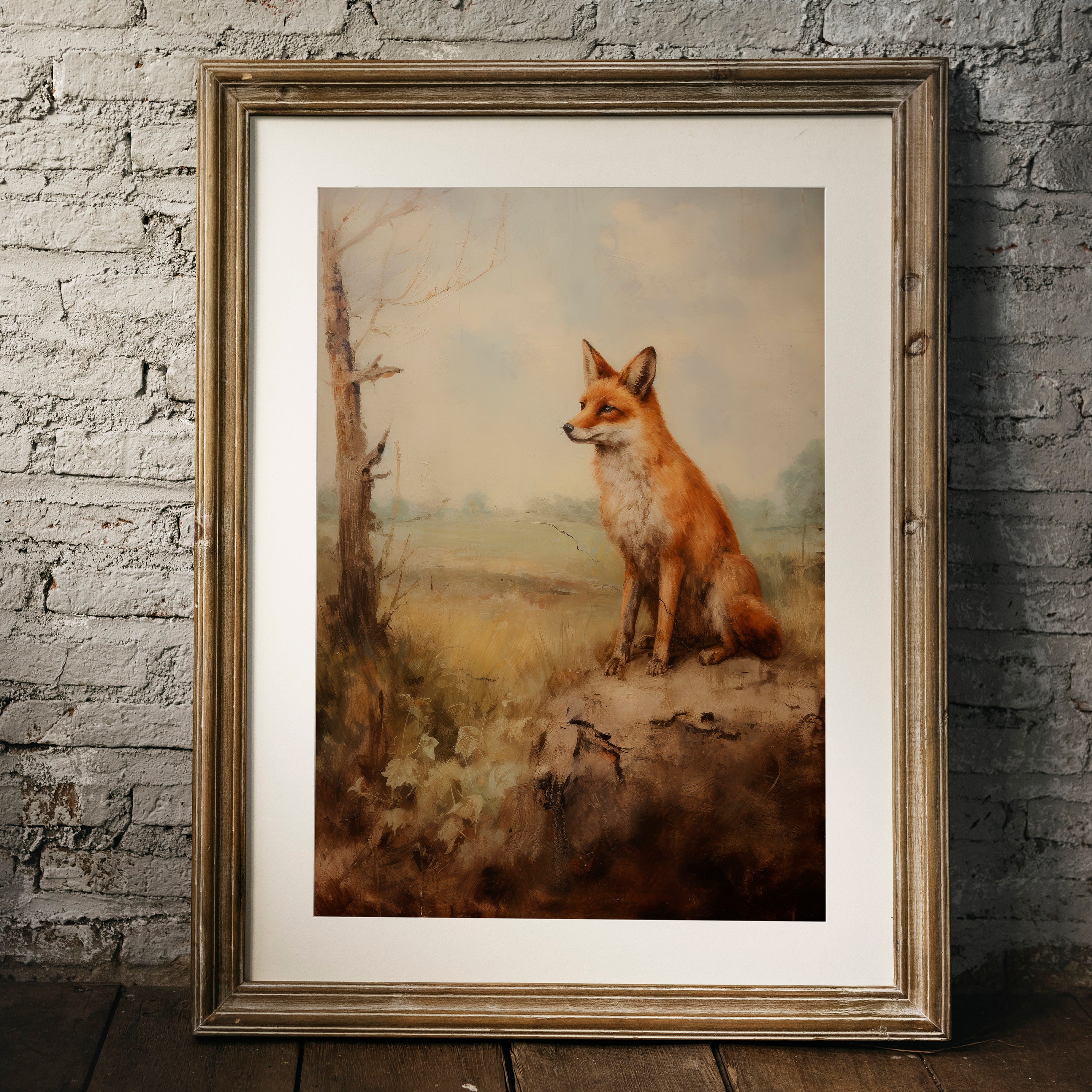 Fuchs Poster Vintage Poster Digitale Wandkunst Poster Wohnung Geschenk ...