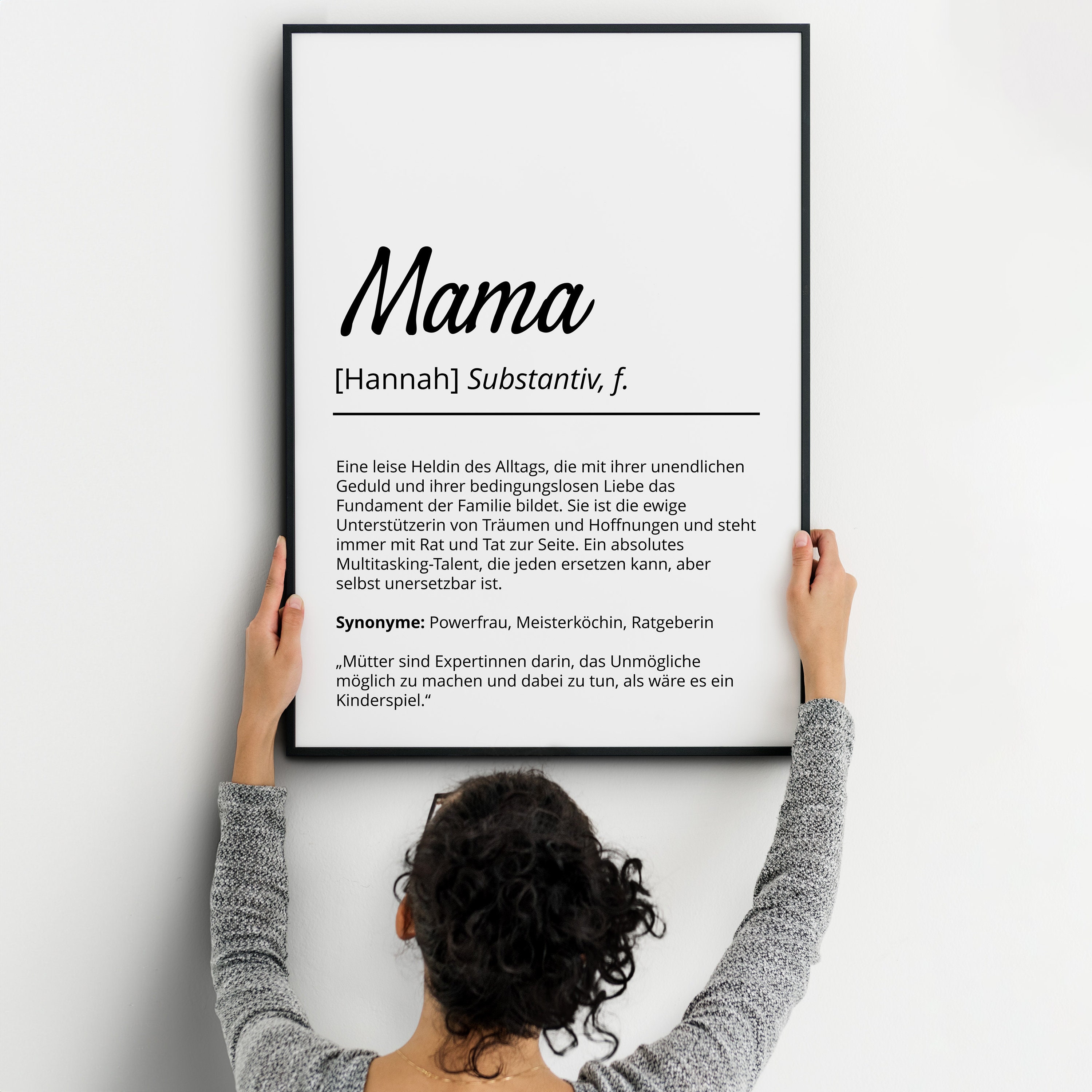 Mama Definition Poster Personalizable With Name Mother Poster Gift ...