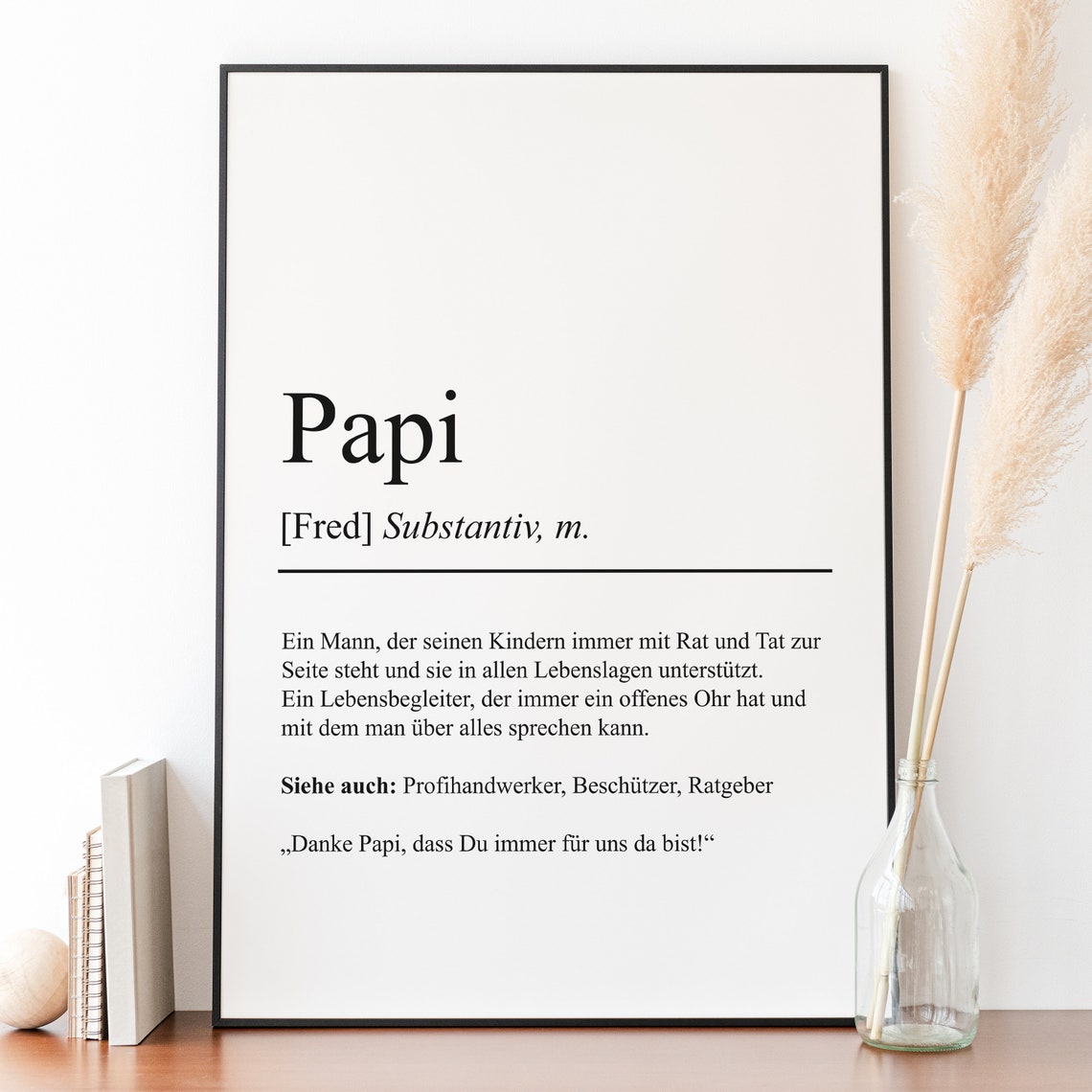 Papi Definition Poster Customizable Minimalist Design - Etsy