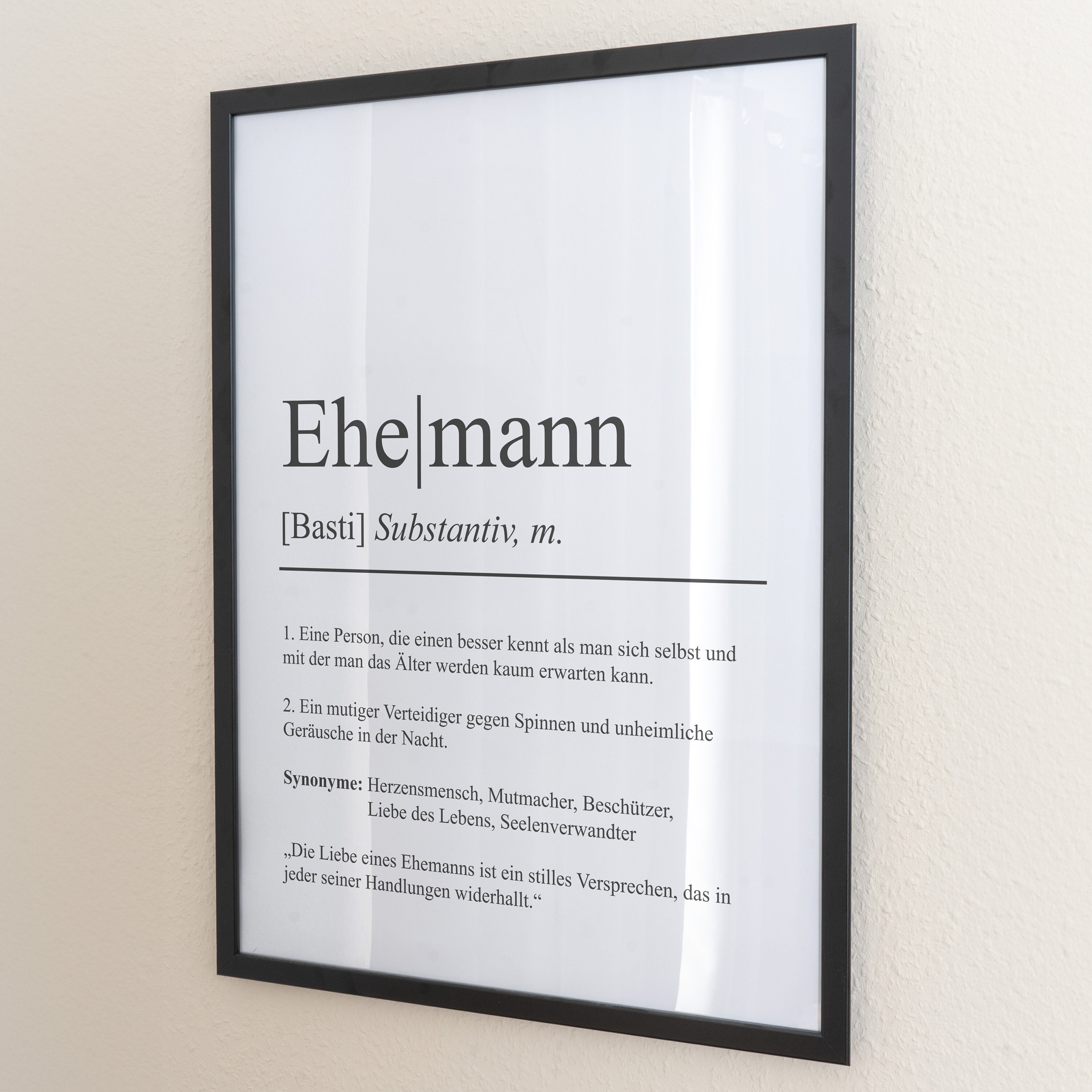 Ehemann Definition Poster personalisierbar mit Namen Poster Geschenk ...