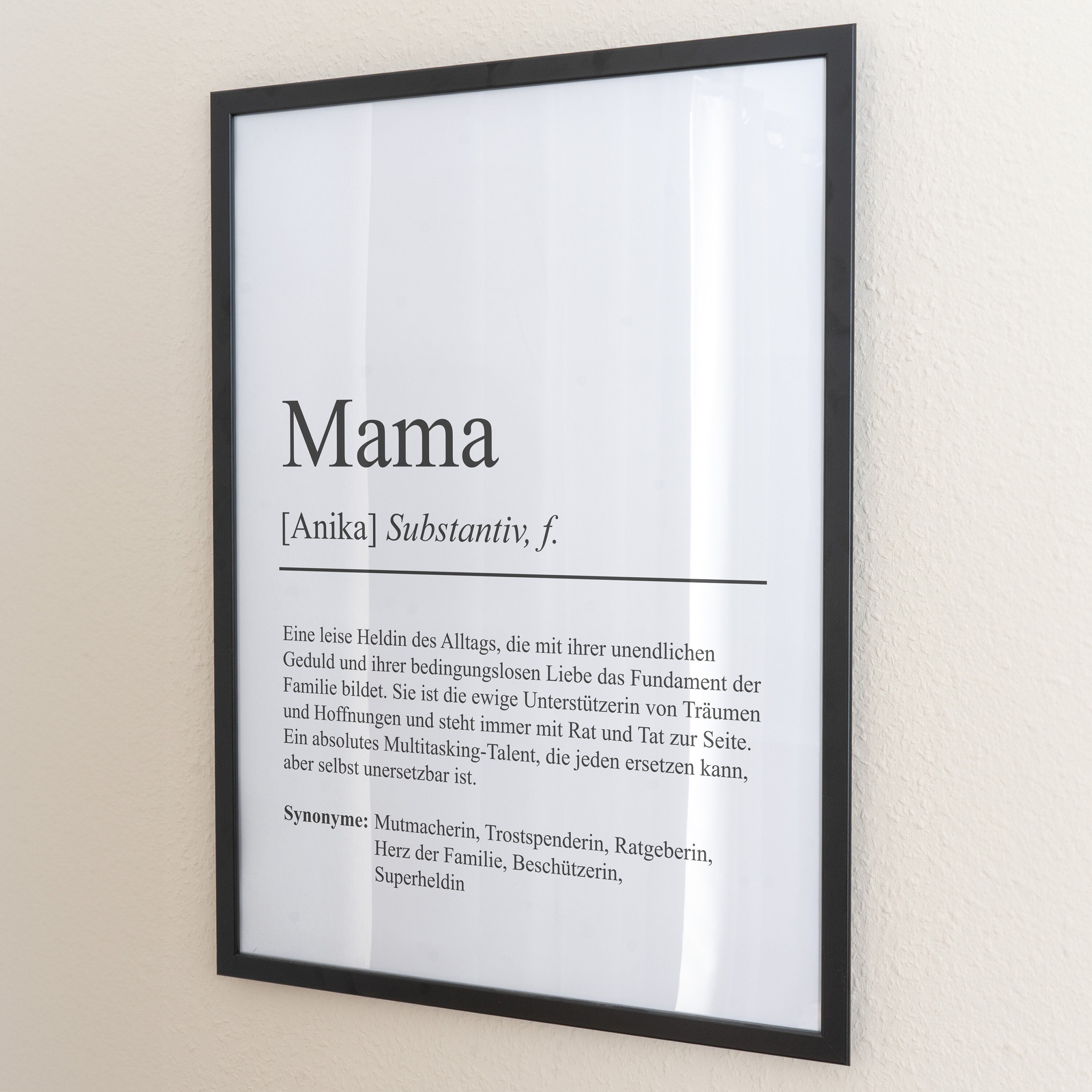 Mama Definition Poster personalisierbar mit Namen Poster Geschenk Mama ...