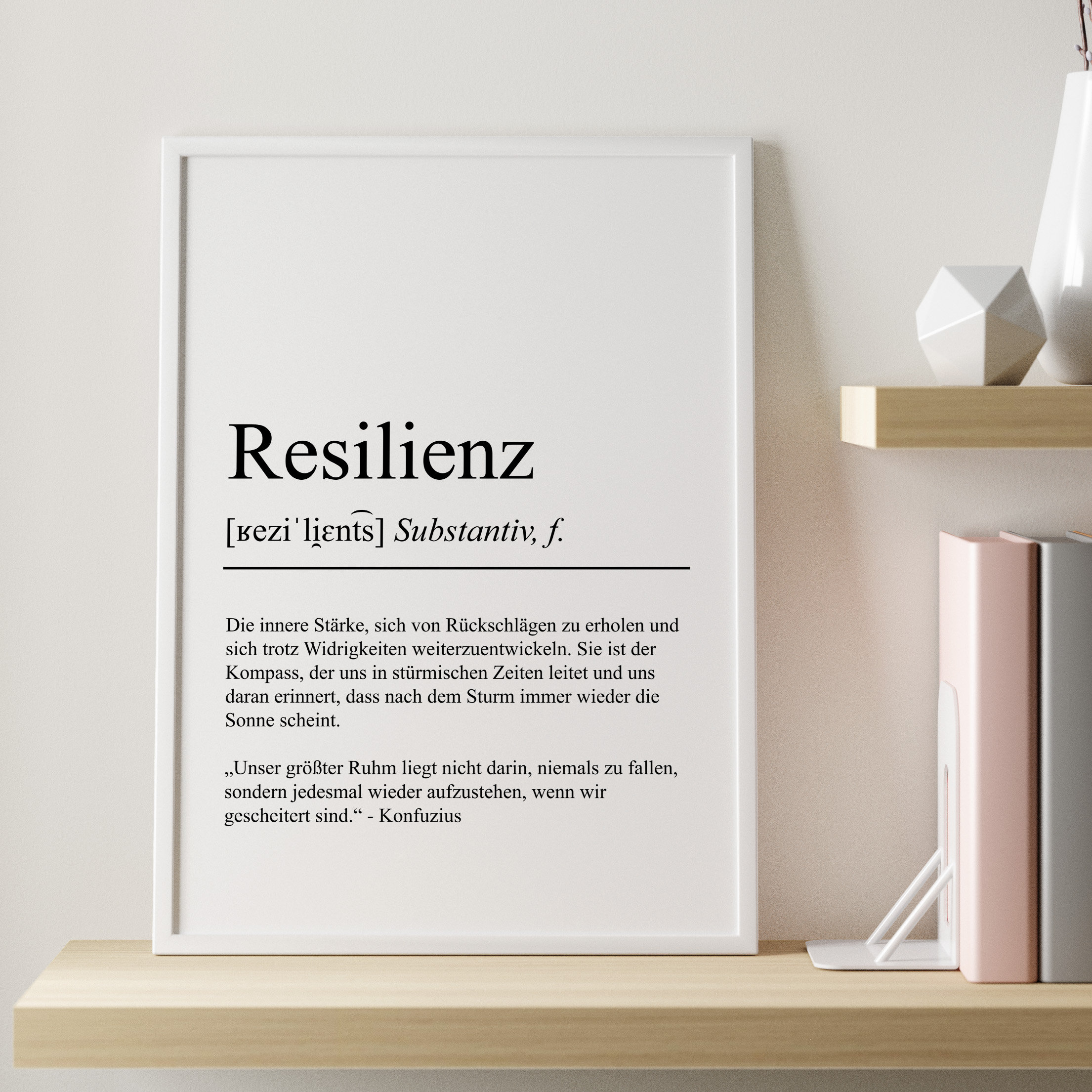 Resilienz Definition Poster Emotion Wanddeko Geschenk für Sie Umzug ...