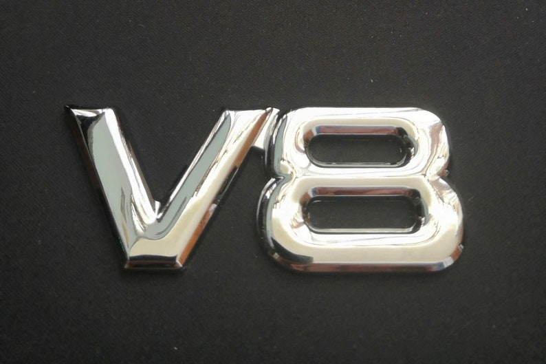 3D Metal V8 Emblem Sticker for Car Rear - Etsy
