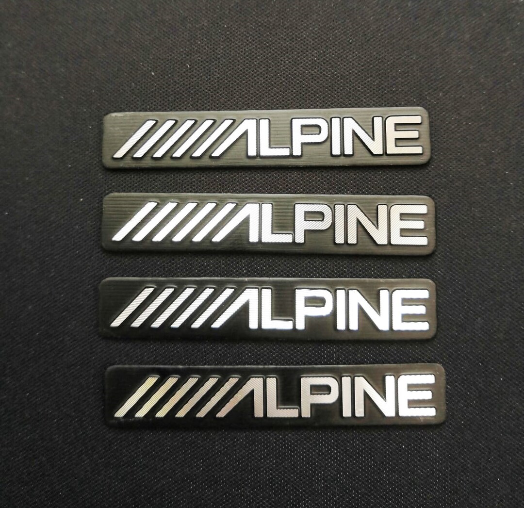 Set 4 X Metal Adhesive Emblems ALPINE Logo for Loudspeaker - Etsy