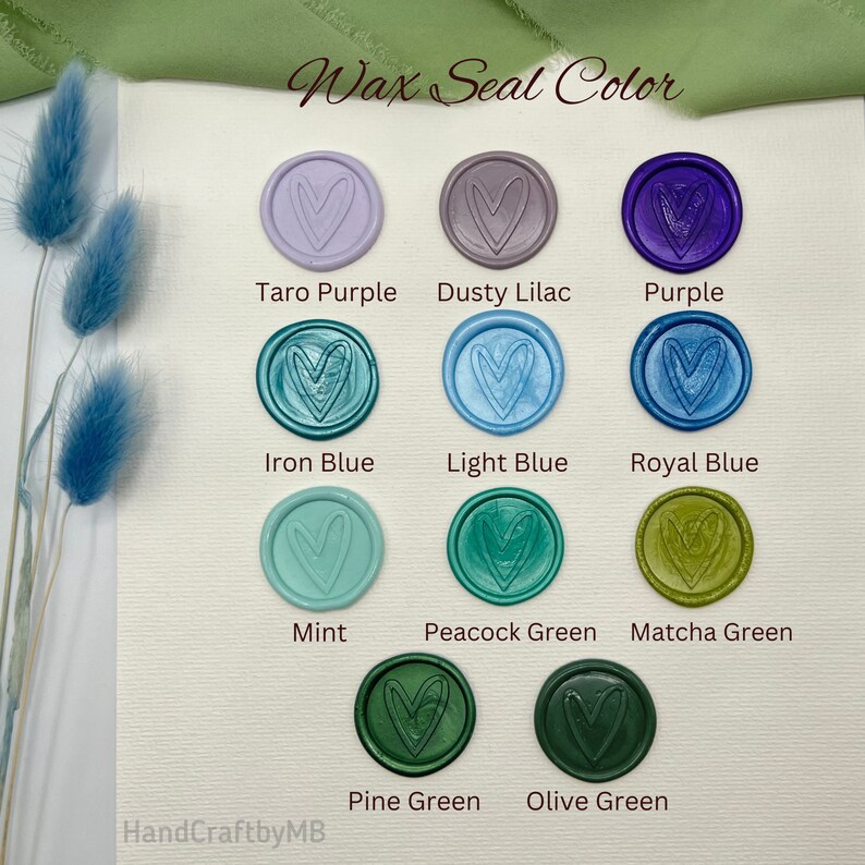 Wreath Wax Seals: Self Adhesive Floral Envelope Seals - Etsy
