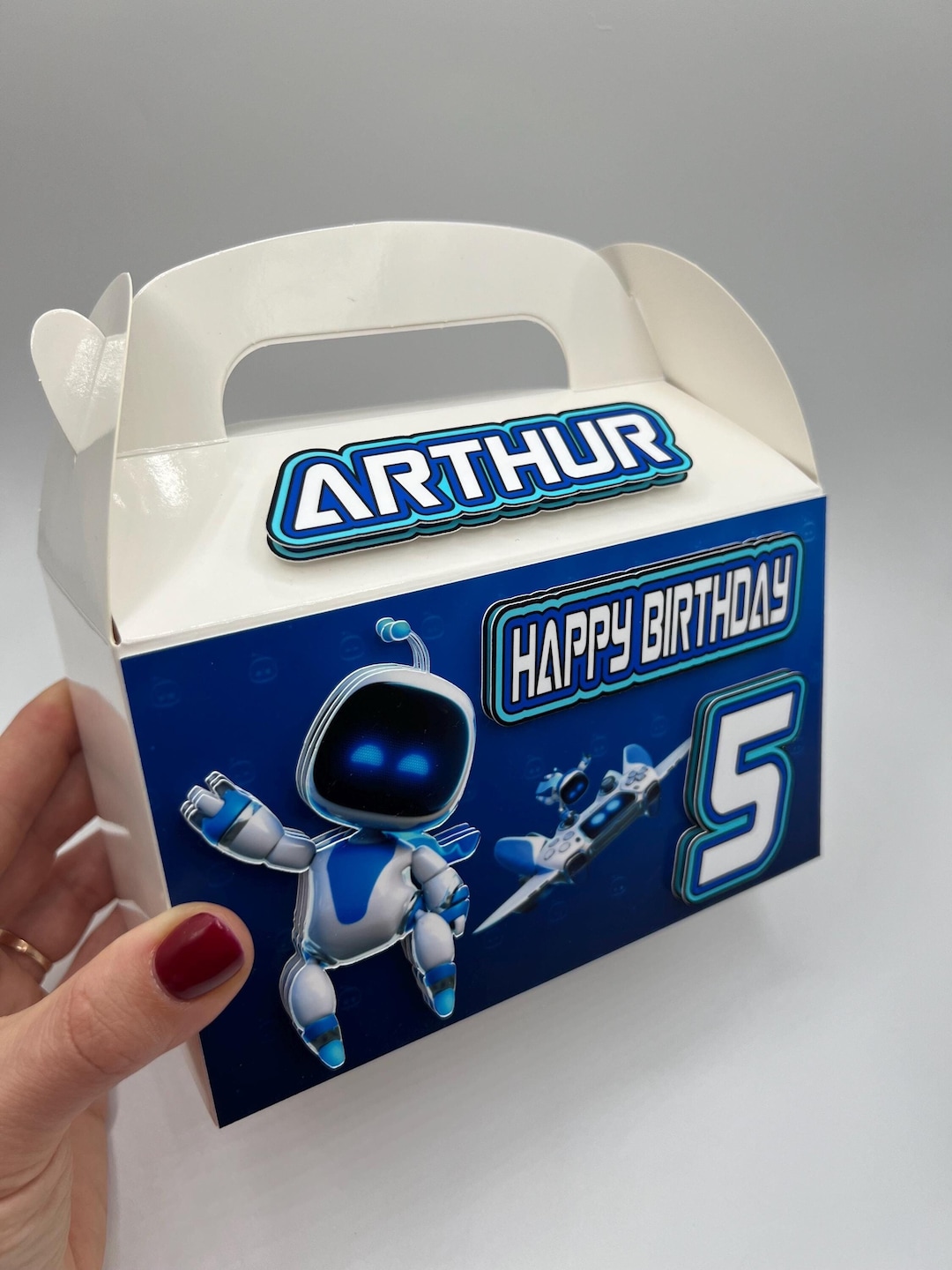 Astro Bot Party Favor Box, Gamer Birthday Party Decorations, Astro Bot ...