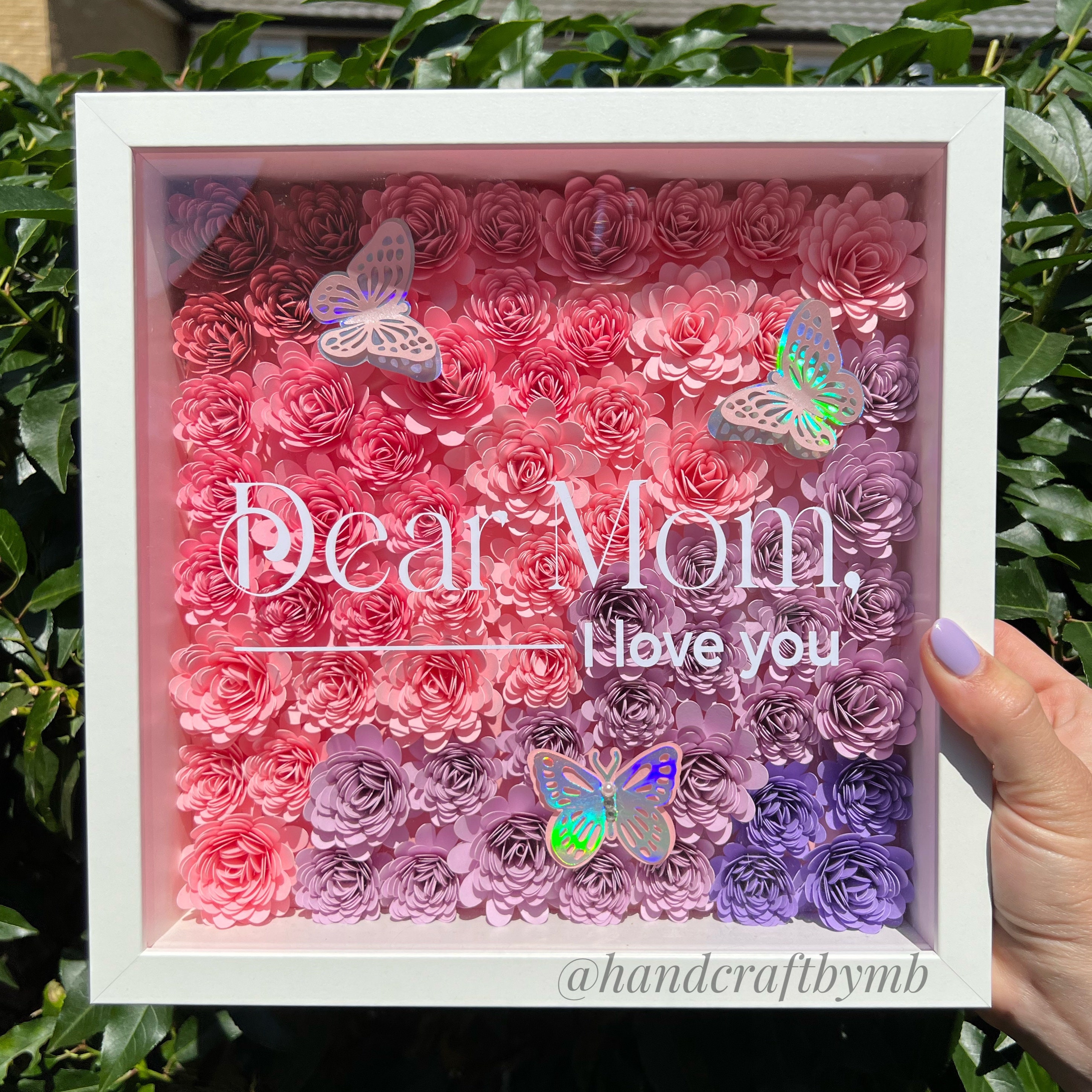 Mother's Day Frame 3D Paper Flower Shadow Box Gift for - Etsy