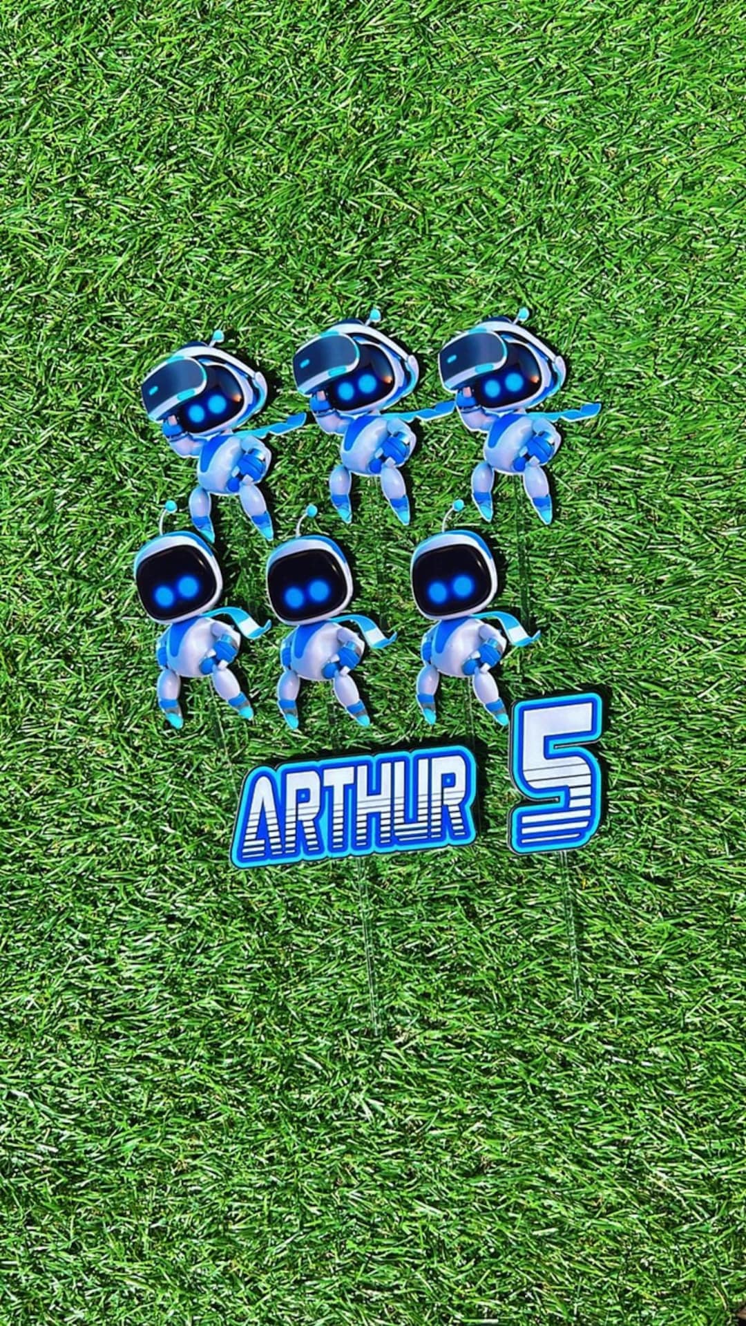 Astro Inspired 3D Birthday Cupcake Toppers, Party Decorations, Unique ...