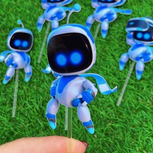 Astro Inspired 3D Birthday Cupcake Toppers, Party Decorations, Unique ...