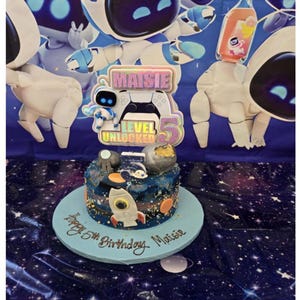 Astro Inspired 3D Birthday Cake Topper, Party Decorations, Unique ...