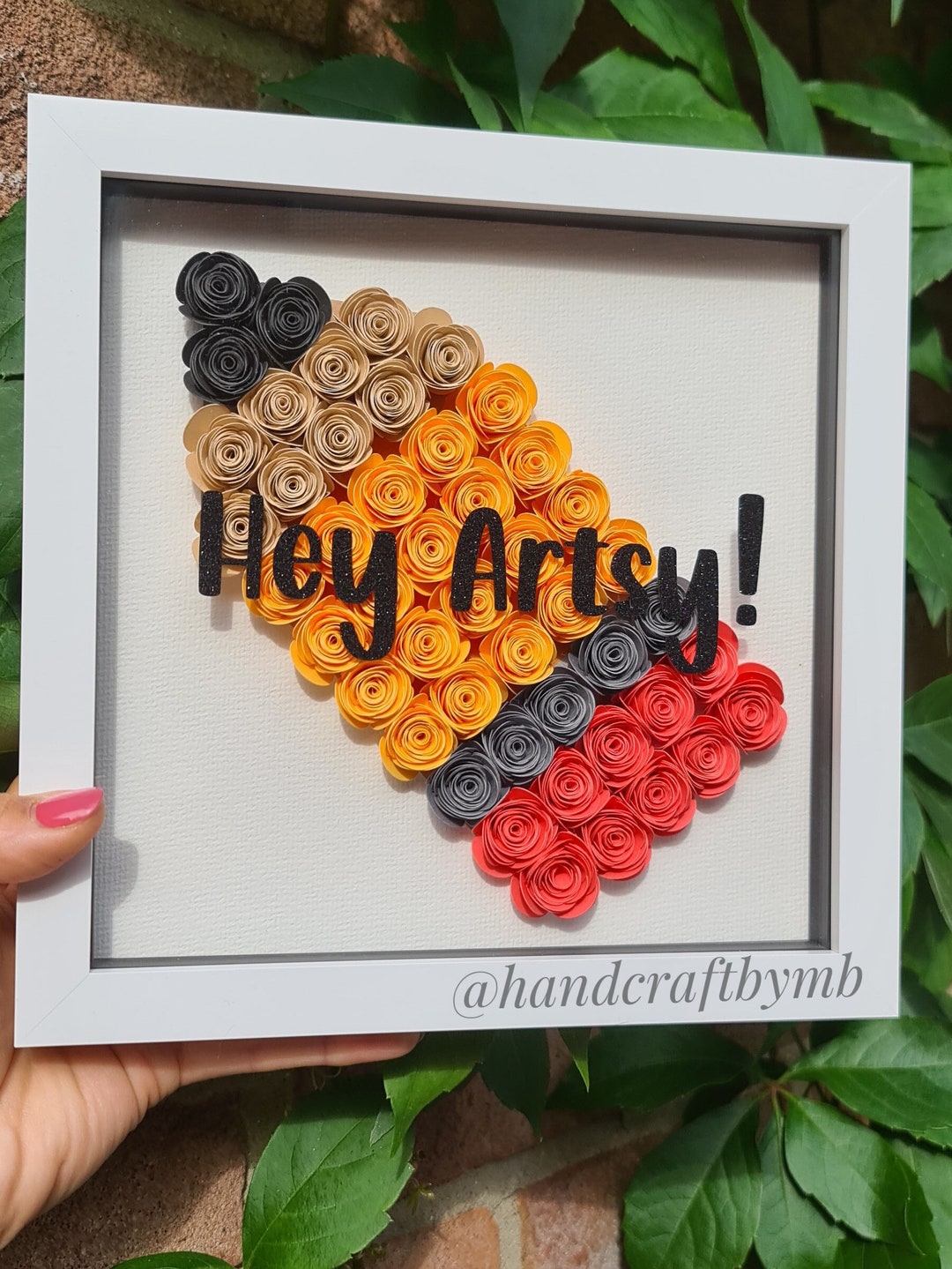 Teacher Pencil Shadow Box, 3D Paper Flower Shadow Box, Teacher DIY Gift ...