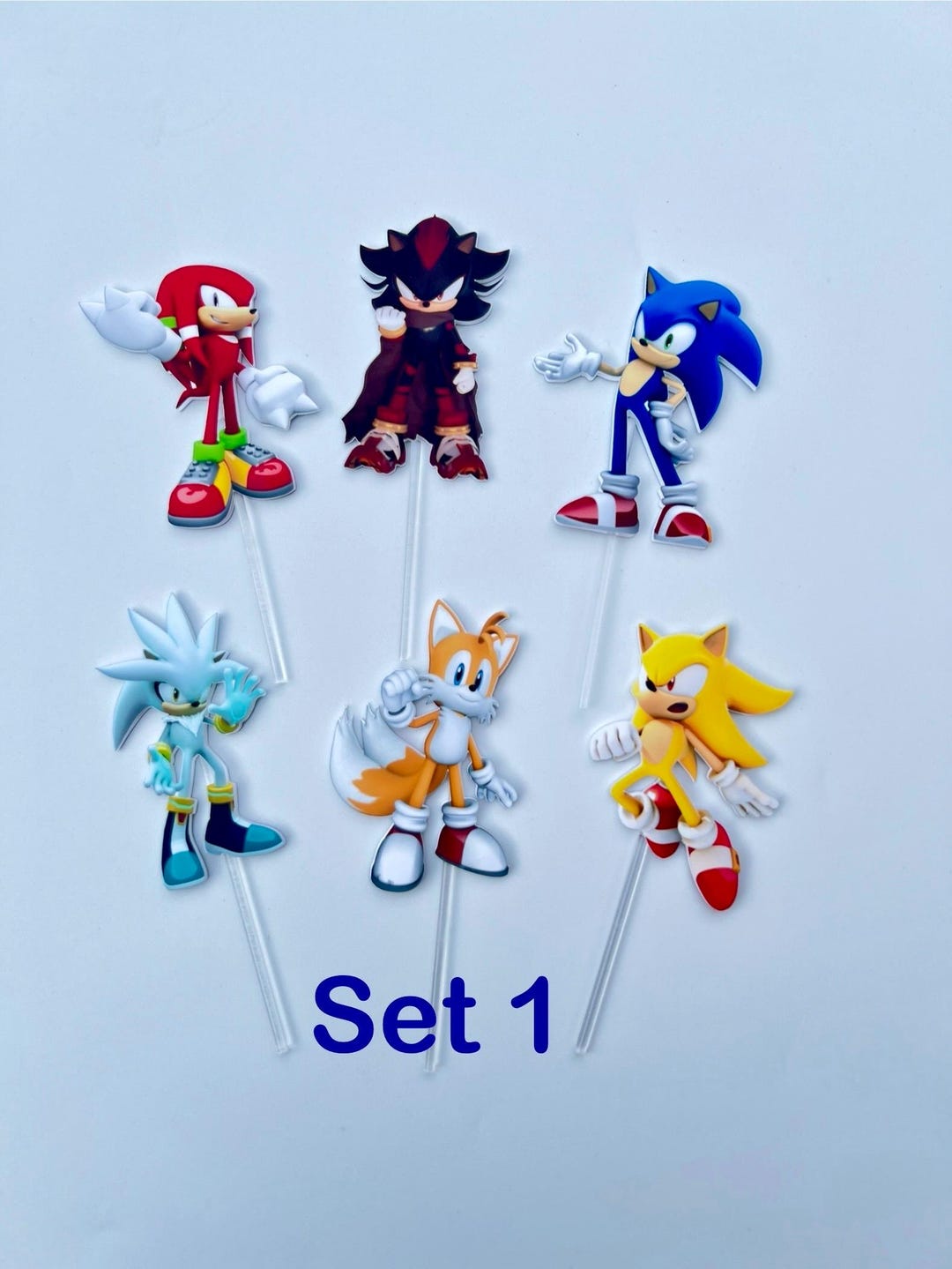 Shadow, Sonic the Hedgehog, Knuckles and Tails Themed 3D Birthday ...