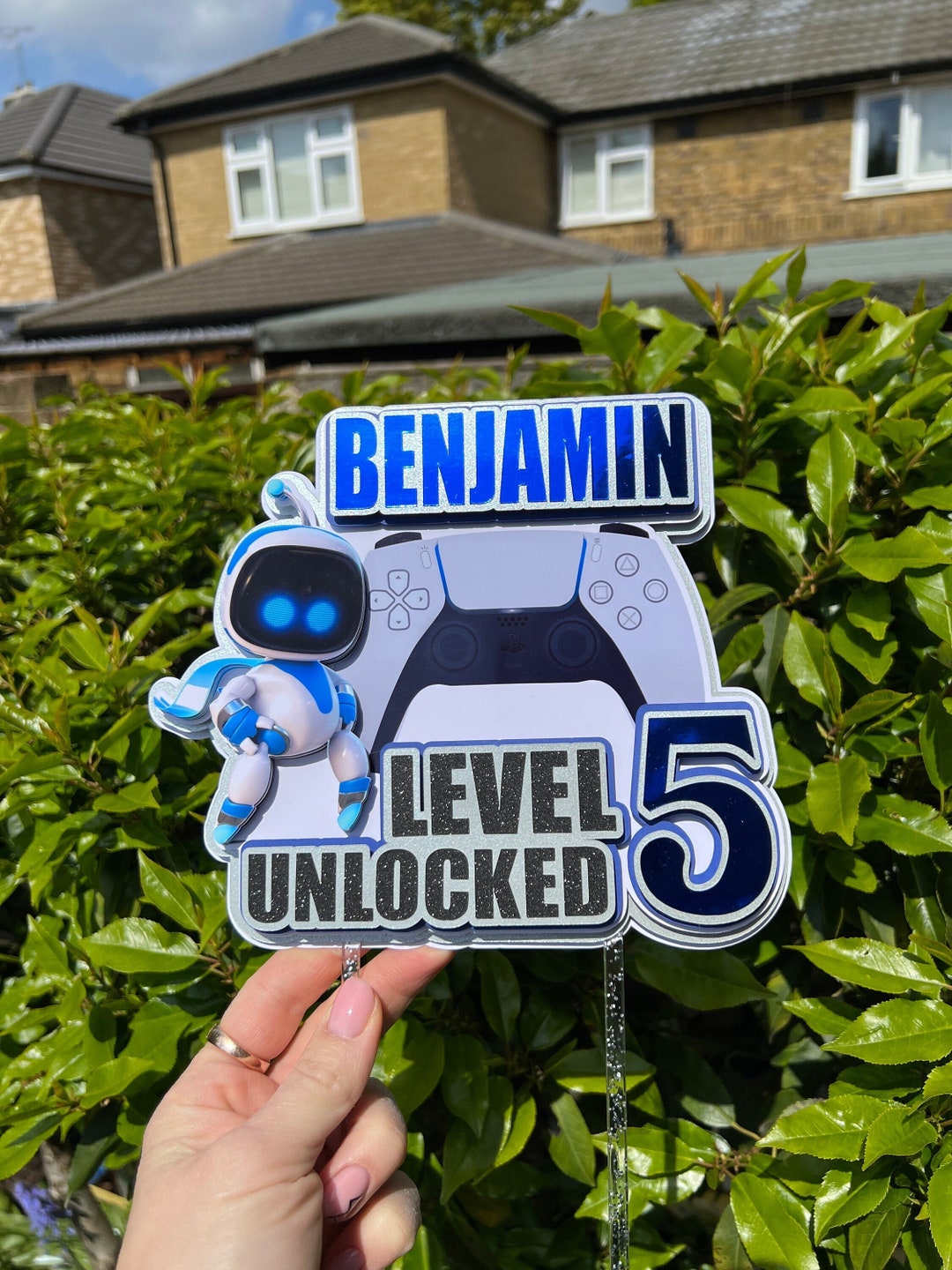 Astro Bot Inspired 3D Birthday Cake Topper, Party Decorations, Unique ...