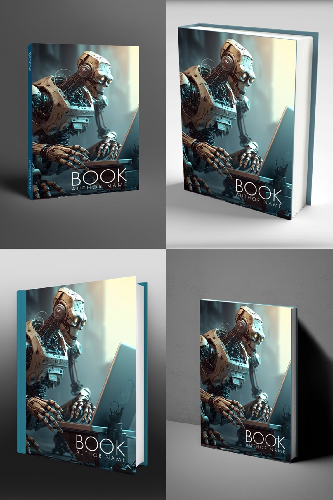 7 Book Cover Mockup Psds BUNDLE 2 With Smart Layers, Create and Design ...