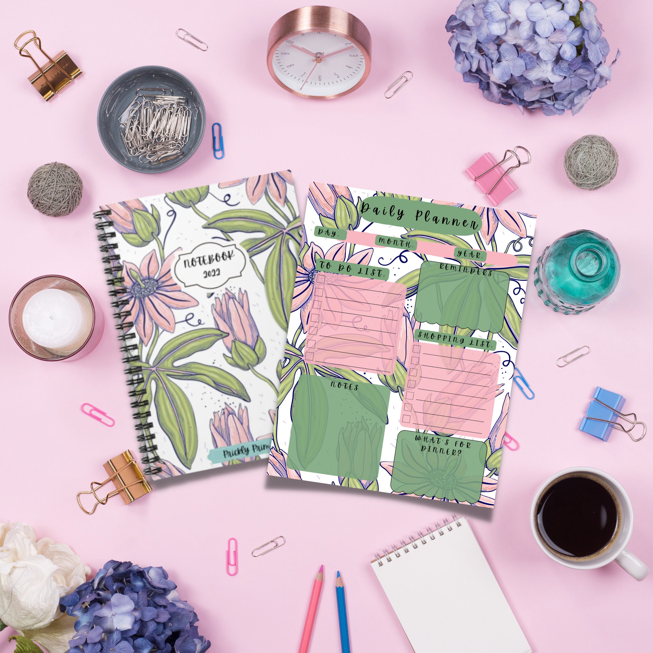 Floral Daily Planner Printable Productivity Planner - Etsy