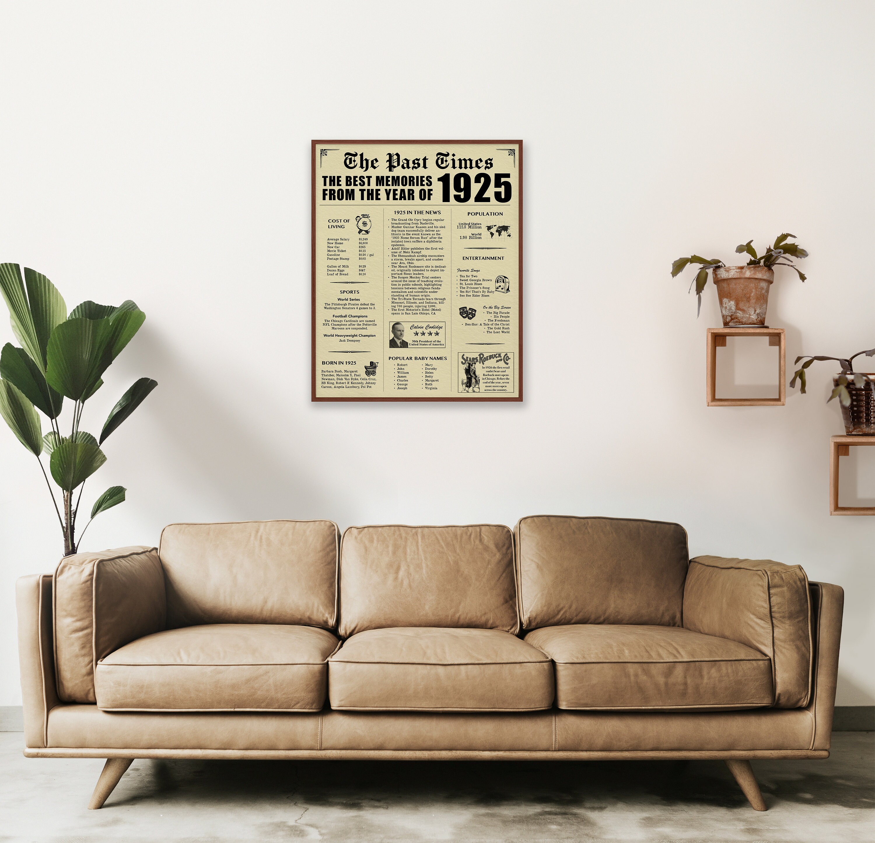 Back in 1925, 100th Birthday, 100 Years Ago, Fake Newspaper 1925, 100th ...