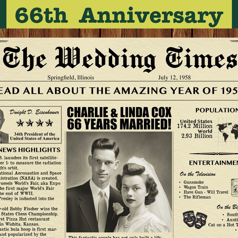 1958 Newspaper - Etsy