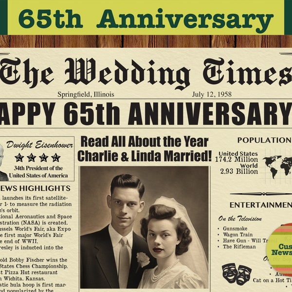 1958 Newspaper - Etsy