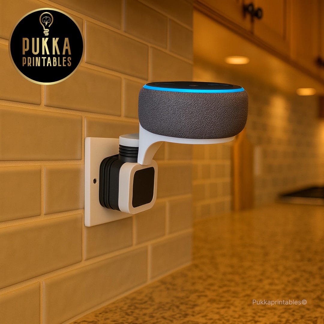 Echo Dot Plug Mount Shelf STL • UK Square Plug (digital Download) - Etsy