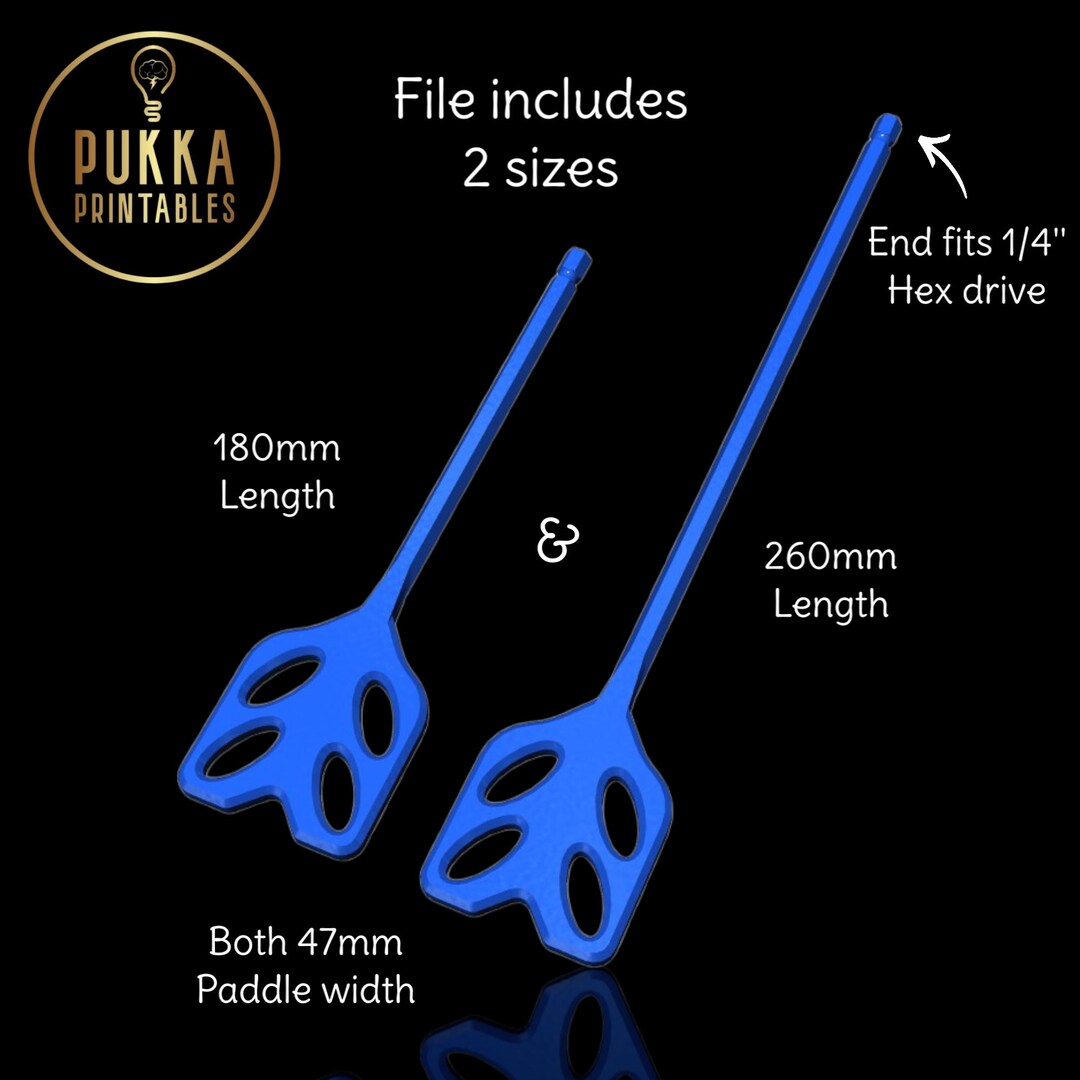 Paint / Epoxy Resin Mixer Stirrer Paddle With 1/4'' Hex Drill ...