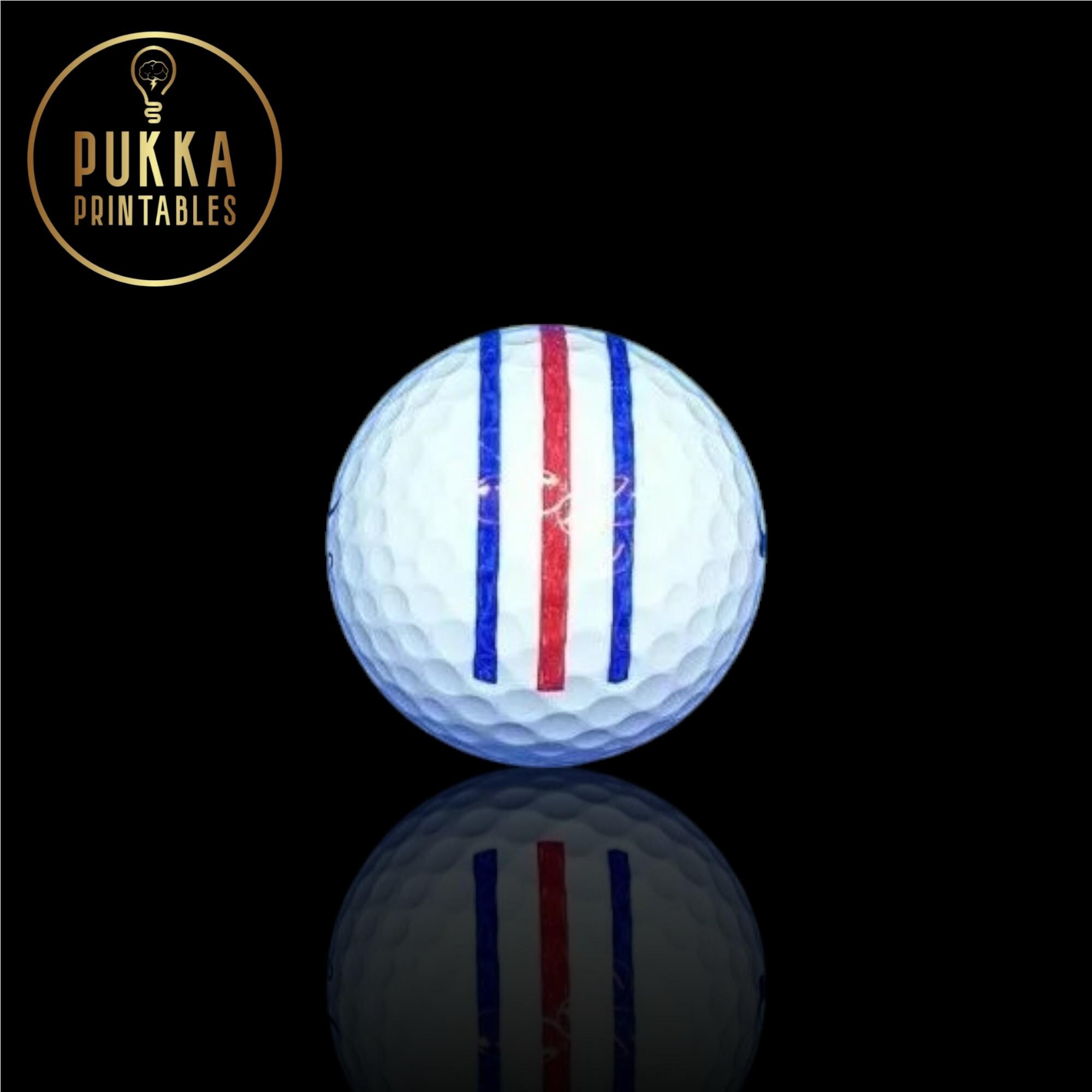 Golf Ball Marker STL | Triple Track Alignment Tool | 3D Print Golf Aid ...