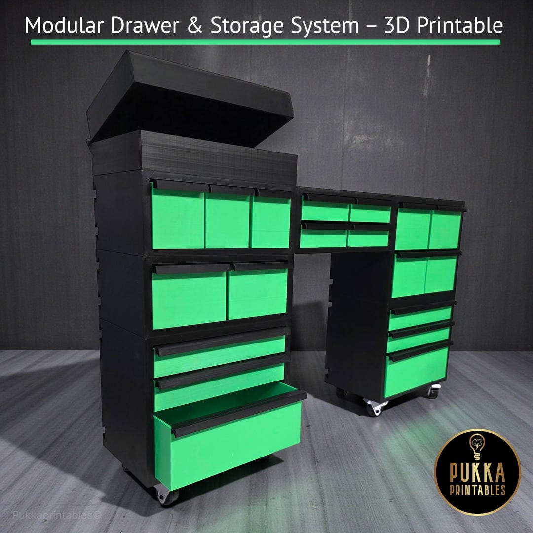 Modular Drawer System STL | 3D Printable Stackable Storage Units With ...